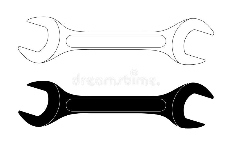 Spanner Outline Stock Illustrations – 24,515 Spanner Outline Stock ...