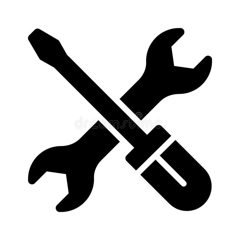 Spanner with Screwdriver Denoting Icon of Repairing Tools Icon Stock ...