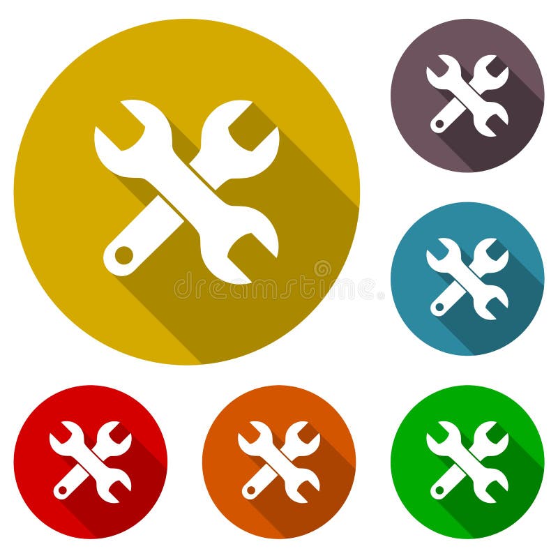 Spanner sticker stock vector. Illustration of support - 83650421