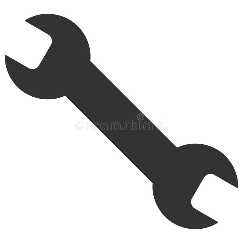 Raster Spanner Tool Flat Icon Illustration Stock Illustration ...
