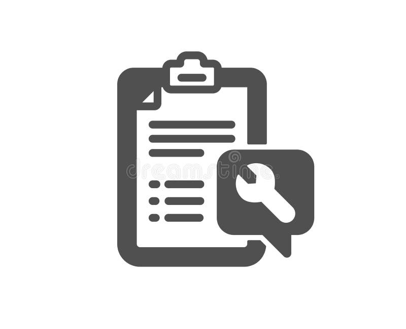 Car Repair Checklist Icon, Outline Style Stock Vector - Illustration of ...