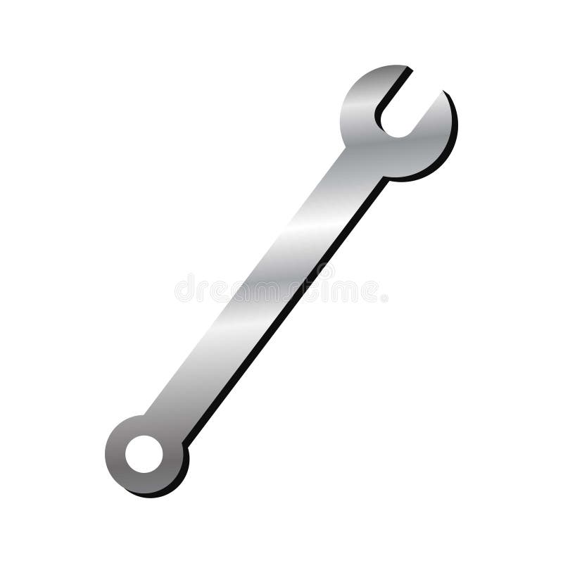 Spanner Tool Vector Illustration. on White Background Stock Vector ...