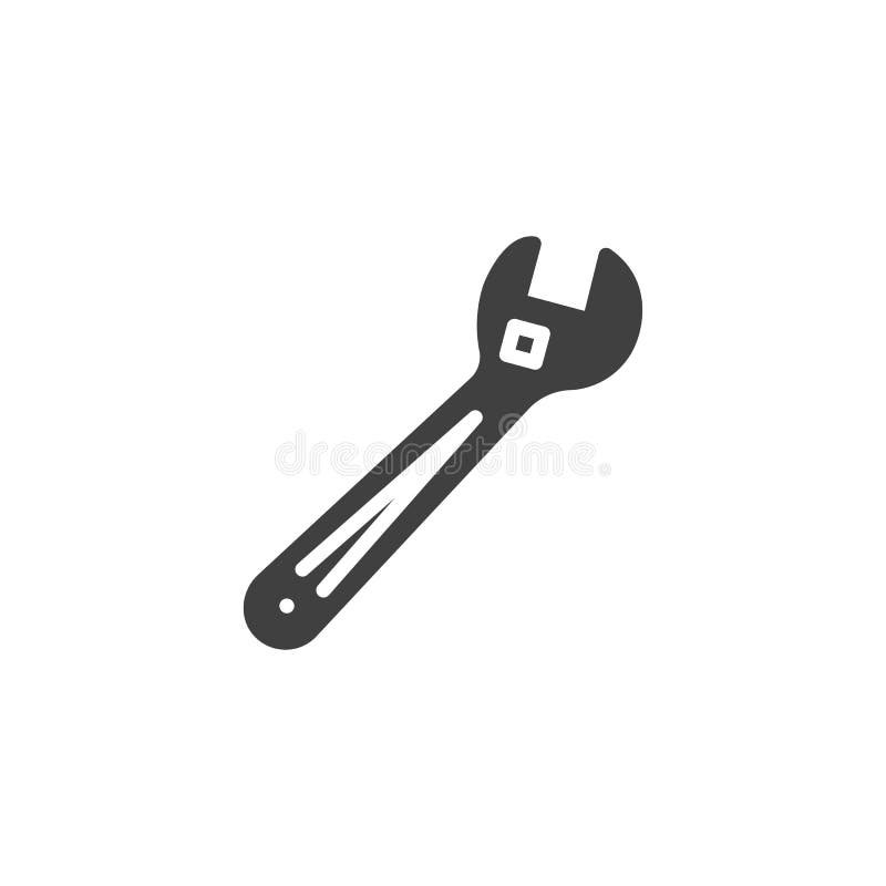 Spanner vector icon stock vector. Illustration of clipart - 203439643