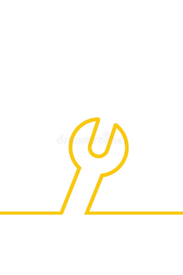 Spanner on White Background Stock Illustration - Illustration of heavy ...