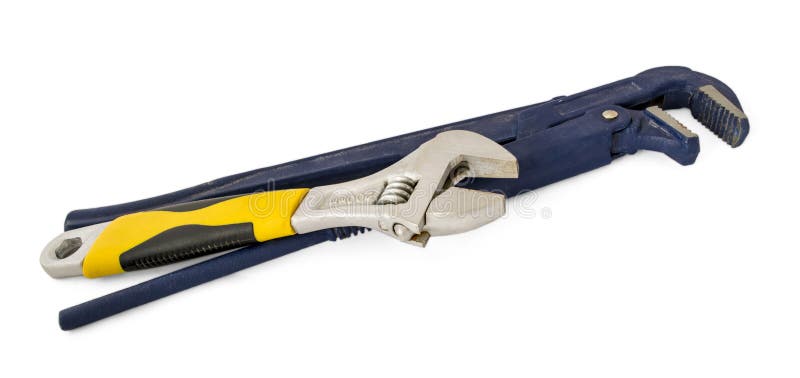 Spanner, Wrench, Key and Roulette, Tape-measure on Stock Image - Image ...