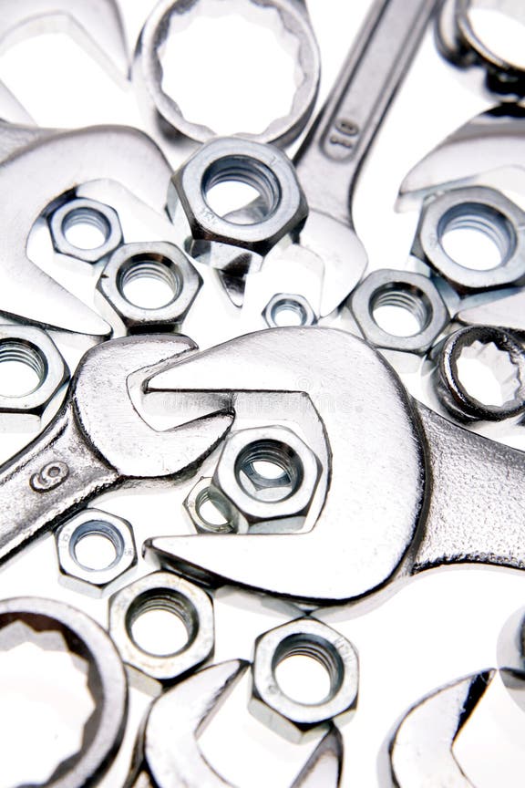 Spanners stock photo. Image of equipment, wrenches, chrome - 3381046