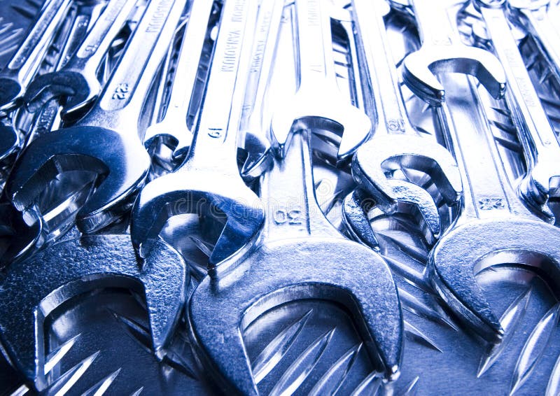 Spanners stock image. Image of metal, mechanic, nuts, bolts - 3484565