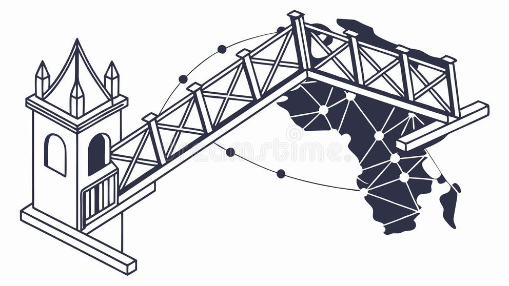Spanning Bridge Structure, Geometric Engineering Design, Vector Design Generative AI Stock ...