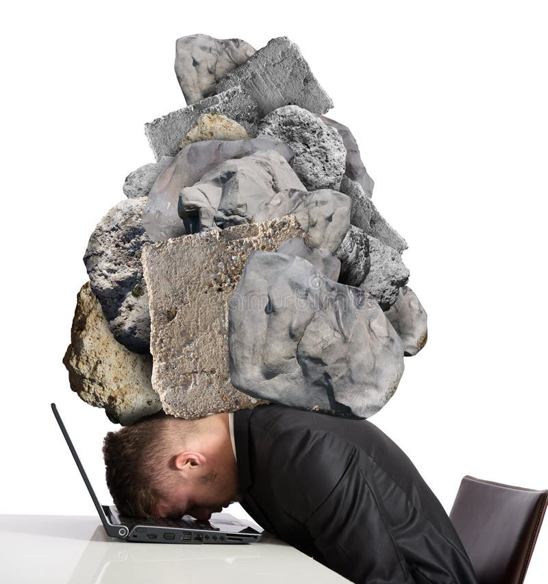 Spanningsthermometer Die Teveel Het Werklading Overweldigen Stock ...