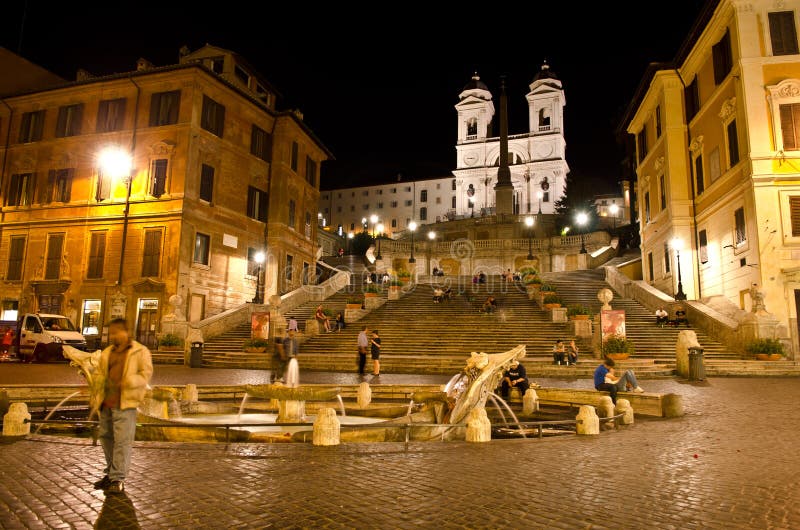 Spanska Moment P? Piazza Spagna, Rome, Italien Redaktionell Arkivfoto ...
