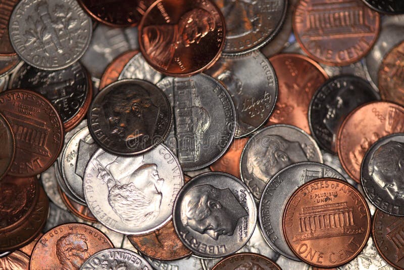 Spare Change stock image. Image of lincoln, coins, money - 12752465