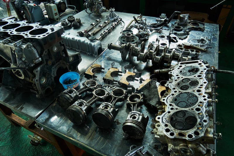 Spare Part of Car Engine that is Placed on the Table Stock Photo ...