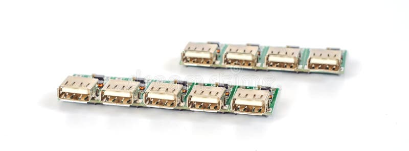 Spare Part of Female Usb on Pcb Stock Photo - Image of electric, male ...