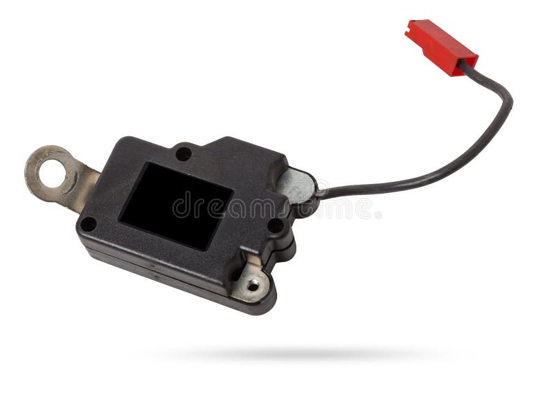 A Spare Part for a Plastic Car Engine Control Unit in Black with Red ...