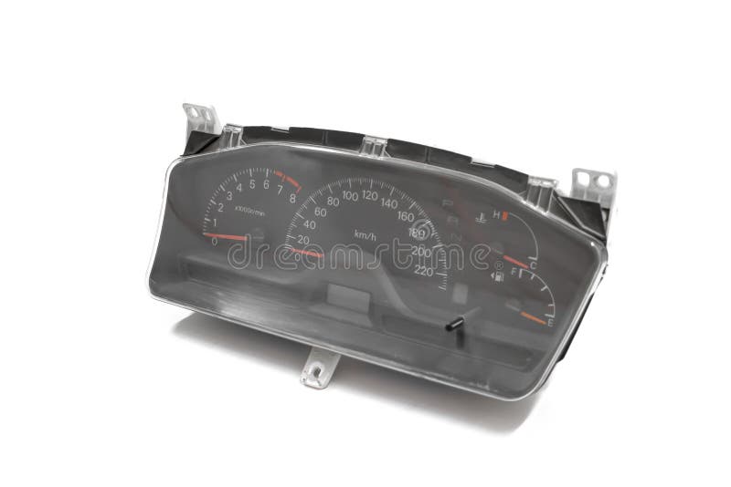 Car Speedometer Dashboard Display with the Ignition and Parking Sensor ...