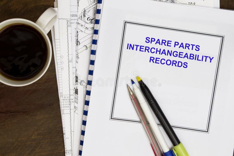 Spare Parts Interchangeability Record Concept Stock Image - Image of ...