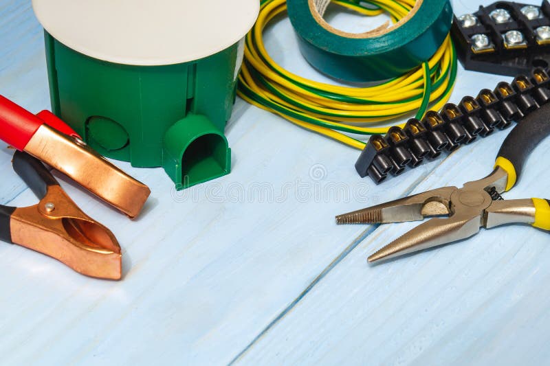 Spare Parts and Tools for Electrical Prepared before Repair or Setting ...