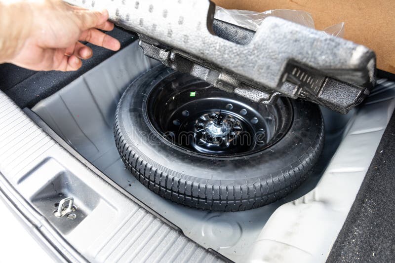 Temporary Spare Wheel Isolated Stock Photo - Image of wheel, iron ...