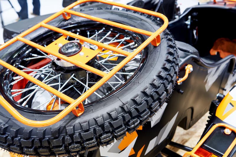 Spare Wheel Motorcycle on Sidecar Stock Photo - Image of classic, wheel ...