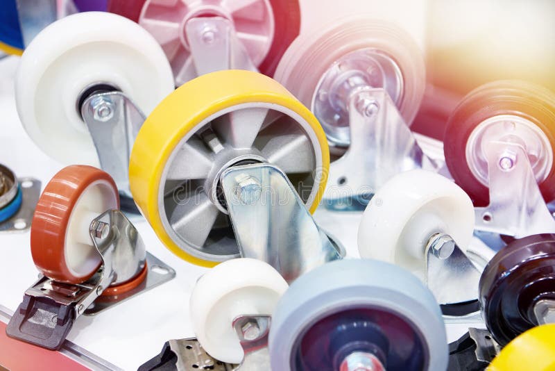 Spare Wheels for Industrial Trolleys Stock Photo - Image of rubber ...