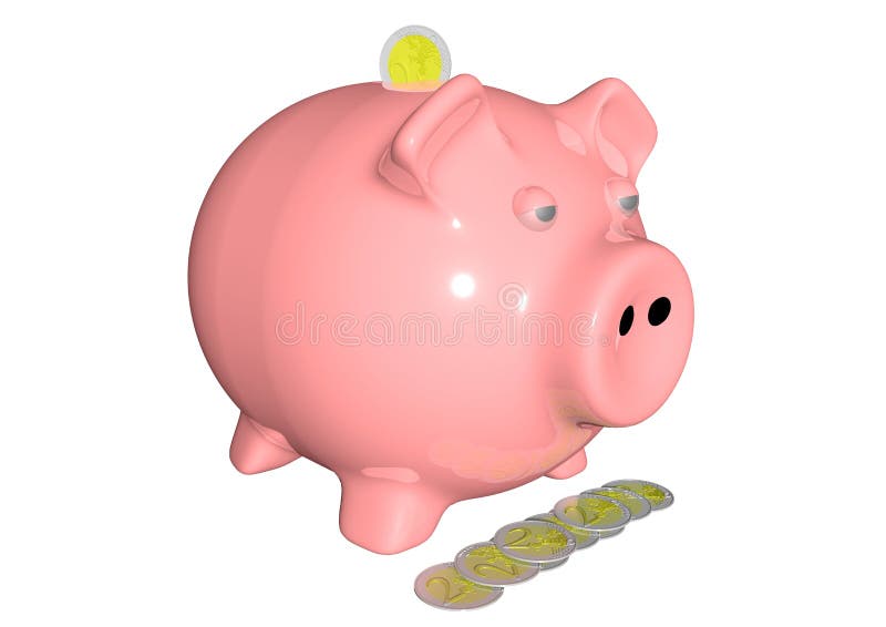 Spargris stock illustrationer. Illustration av mynt, affär - 35079406