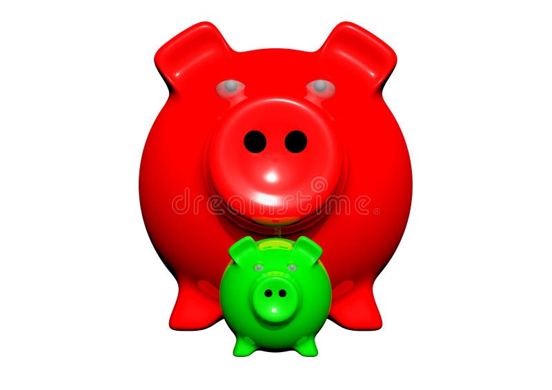 Spargris stock illustrationer. Illustration av illustration - 35079339