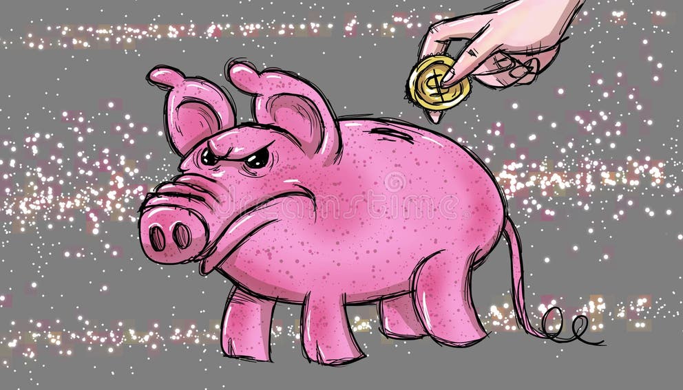 Spargris illustration stock illustrationer. Illustration av betalningar ...