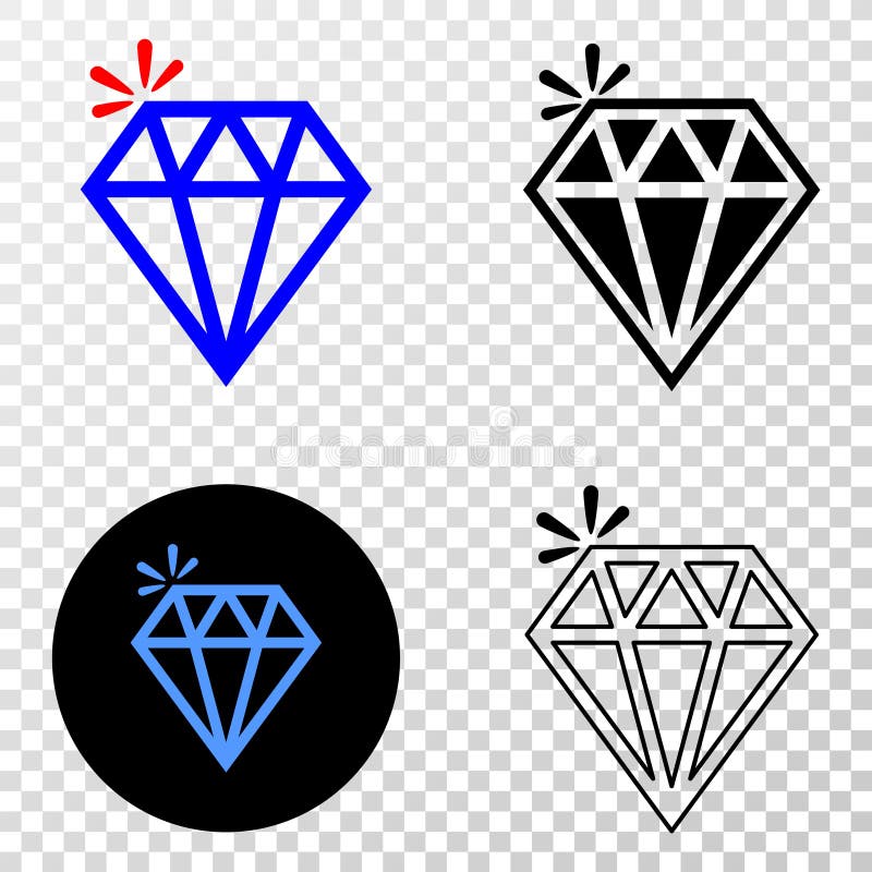 Spark Brilliant Vector EPS Icon with Contour Version Stock Vector ...