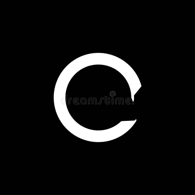 Spark Circle Logo Design Template . Black and White Circle Logo Stock ...