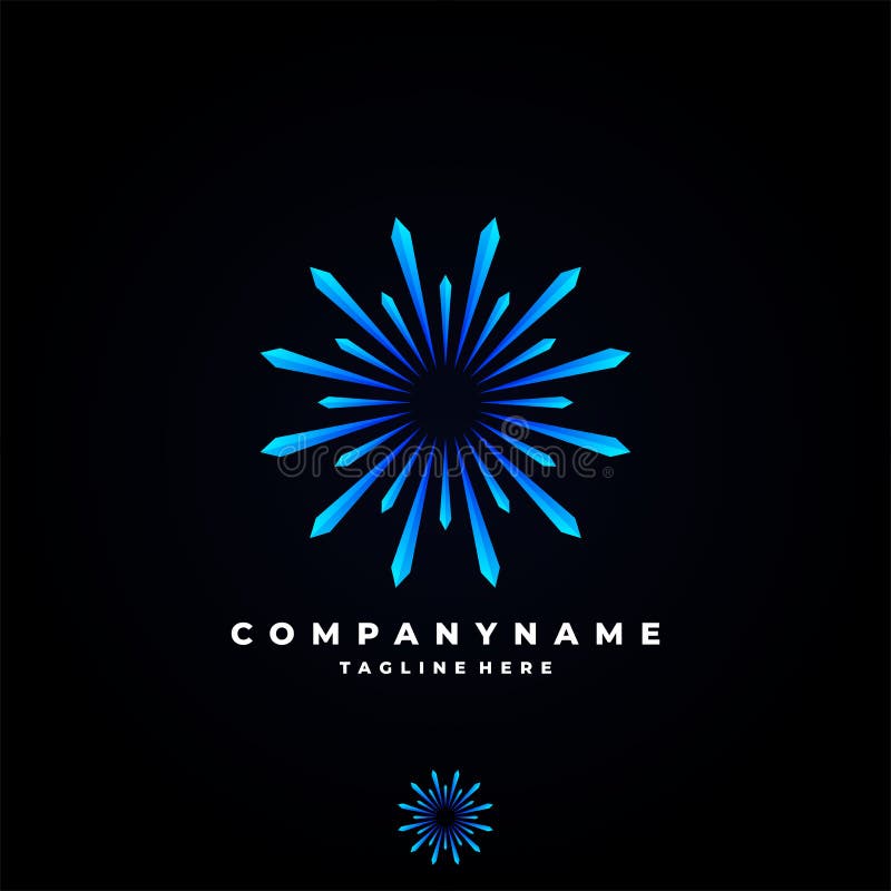 Spark Diamond Circle Logo Template Stock Vector - Illustration of spark ...