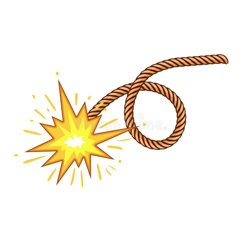 Spark Dynamite Fuse Cartoon Vector Illustration Stock Illustration ...