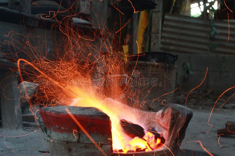 Spark Fire stock photo. Image of campfire, fire, night - 25558550