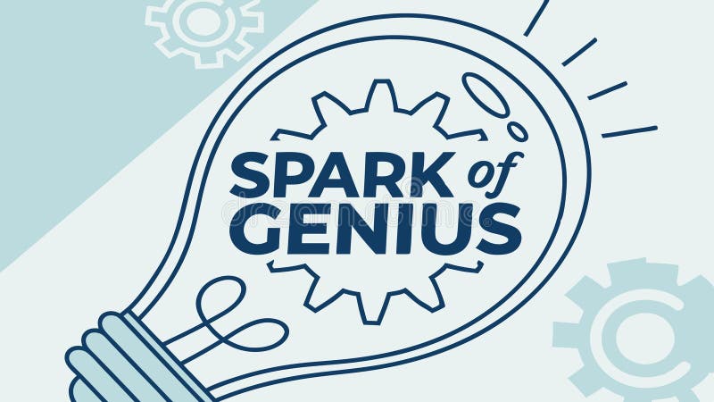 Spark of Genius Lightbulb, Symbolizing a Brilliant Idea, Vector Design ...