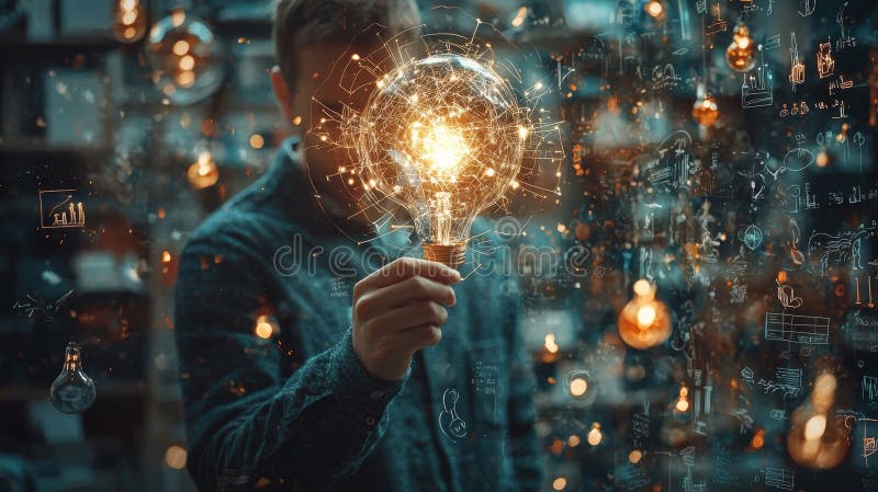 Spark of Genius stock illustration. Illustration of success - 335800153