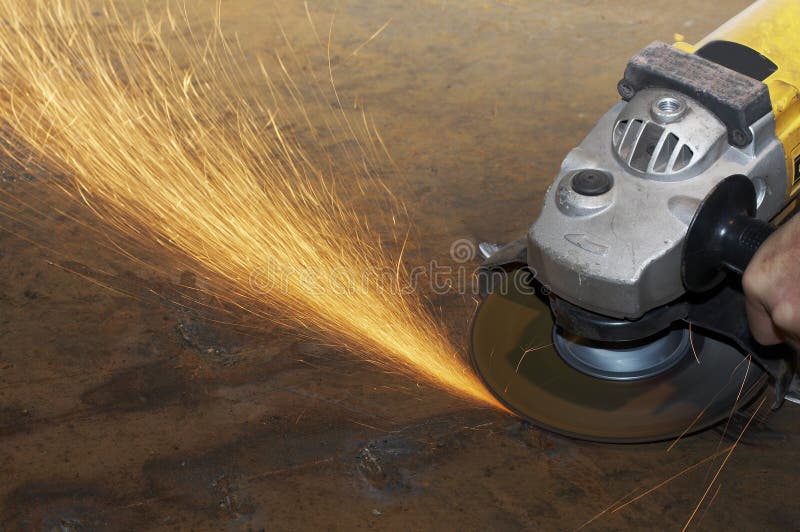 Spark grind stock photo. Image of industry, grinder, industrial - 7635788