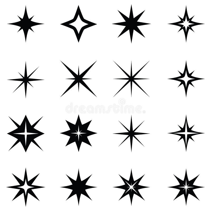 The spark icon set stock vector. Illustration of spark - 102692896