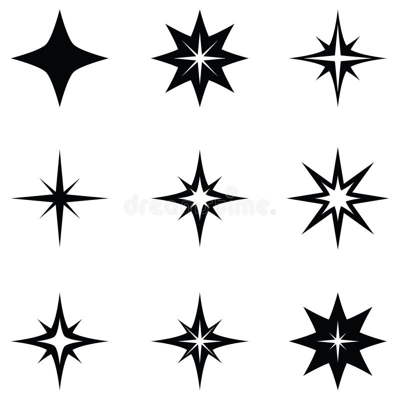 The spark icon set stock vector. Illustration of flash - 102692574