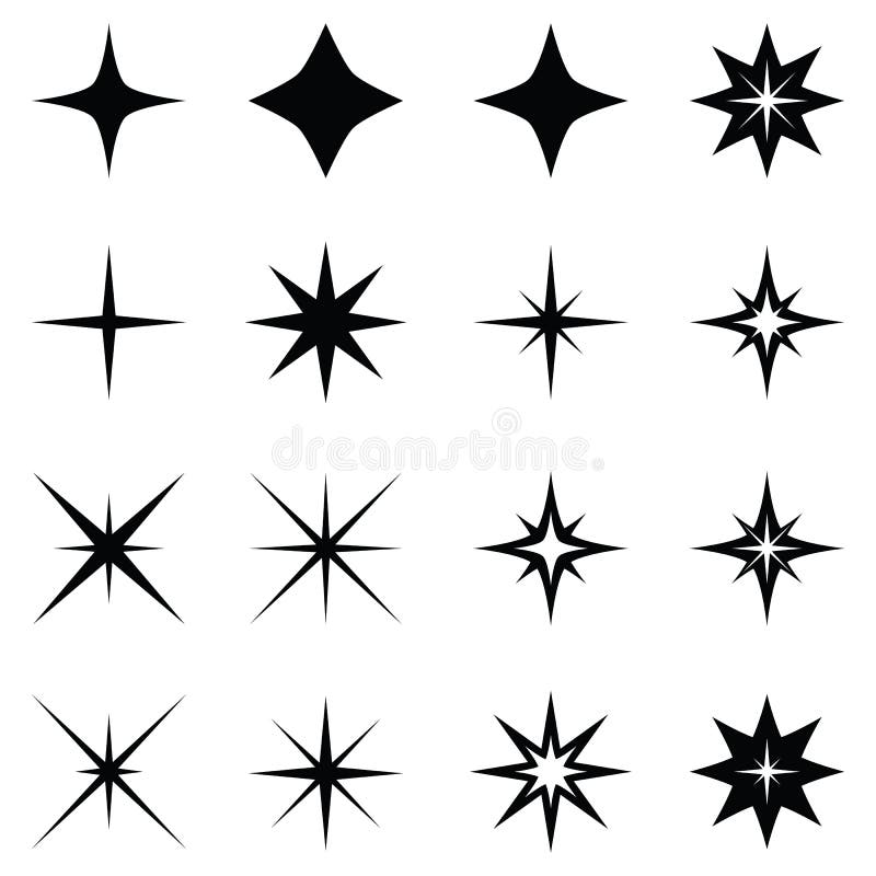 The spark icon set stock vector. Illustration of spark - 102692896