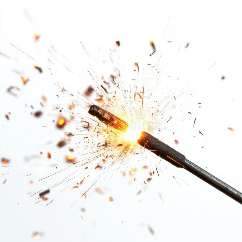 Spark isolated on white stock image. Image of generated - 369034995