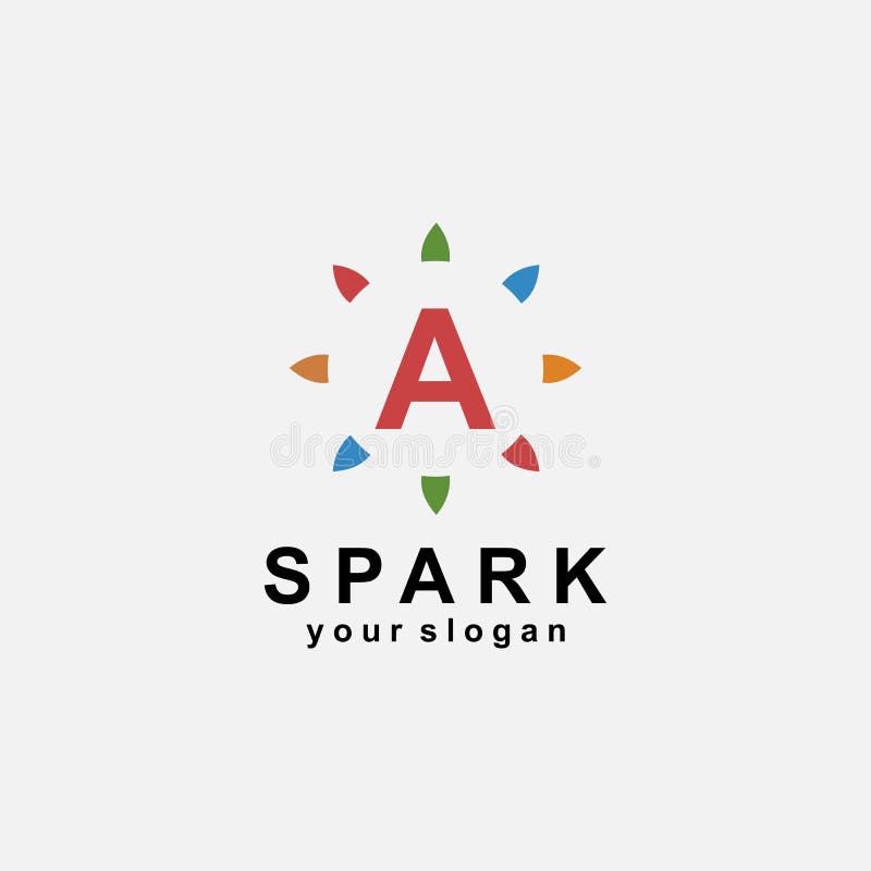 Spark logo template stock illustration. Illustration of yellow - 166730815