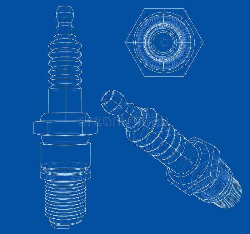 Spark plug concept stock illustration. Illustration of automobile ...