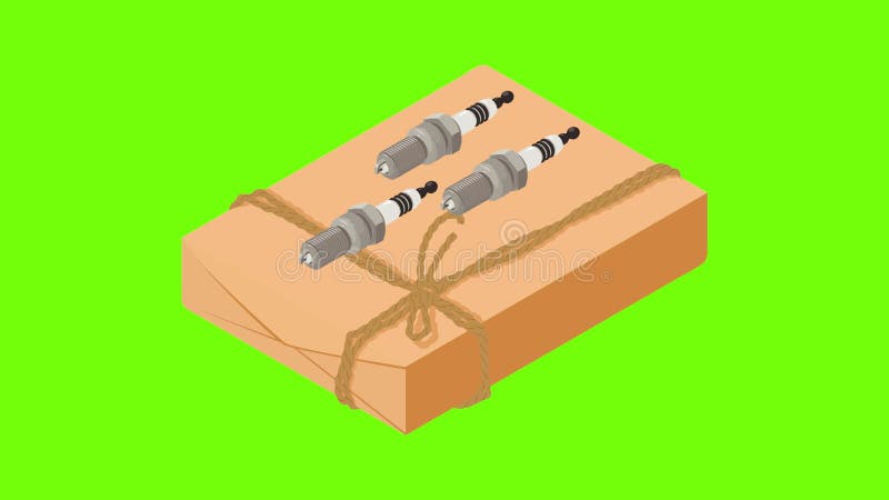 Spark plug icon animation stock video. Video of background - 217976475
