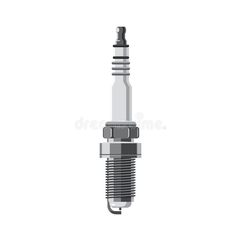 Spark Plug Icon in Cartoon Style Stock Vector - Illustration of chrome ...