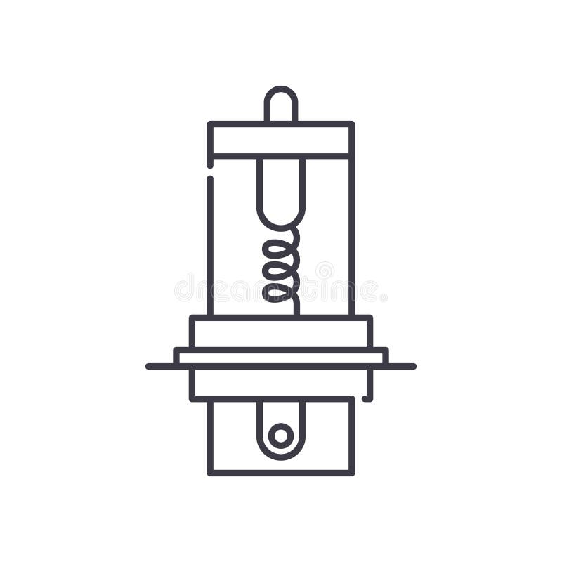 Ignition Icon, Black Vector Sign with Editable Strokes, Concept ...