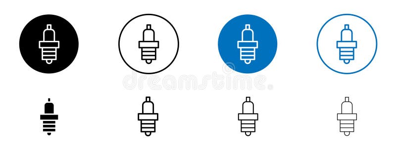 Spark plug icon vector stock vector. Illustration of electrode - 348078577