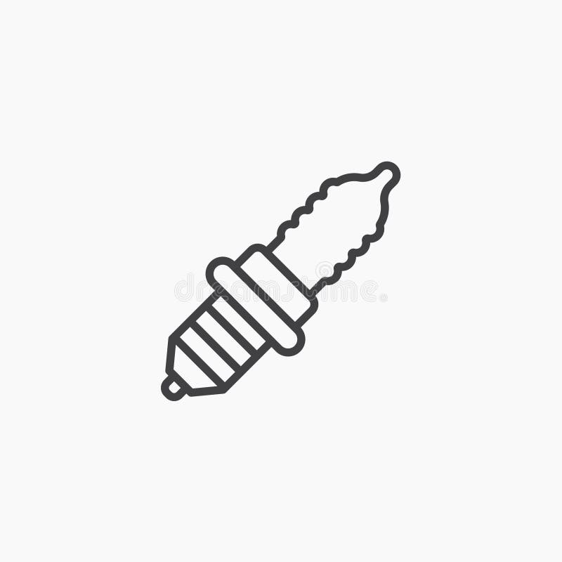 Spark plug icon vector stock vector. Illustration of nickel - 348312787