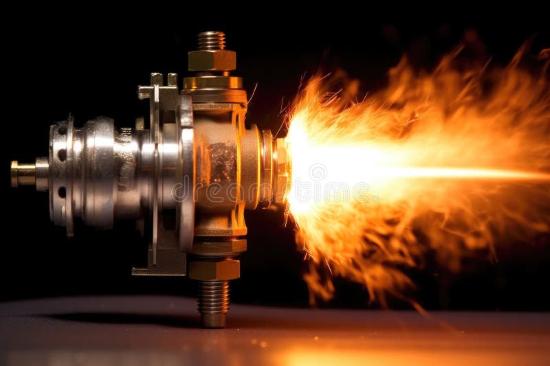 Spark Plug Igniting Fuel Inside Engine Cylinder Stock Illustration ...