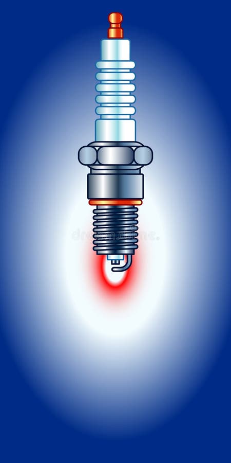 Spark plug ignition stock vector. Illustration of fulmination - 259666832