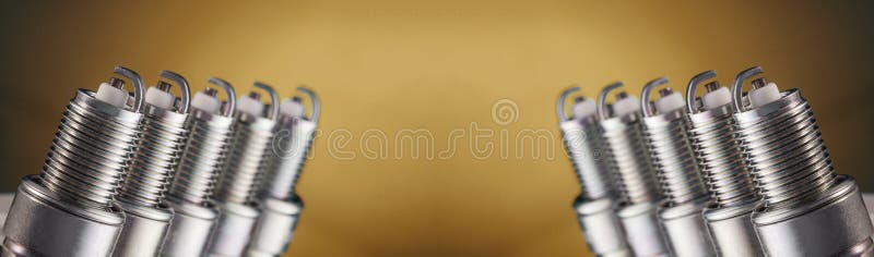 Spark Plug on Orange Background Stock Image - Image of gasoline ...