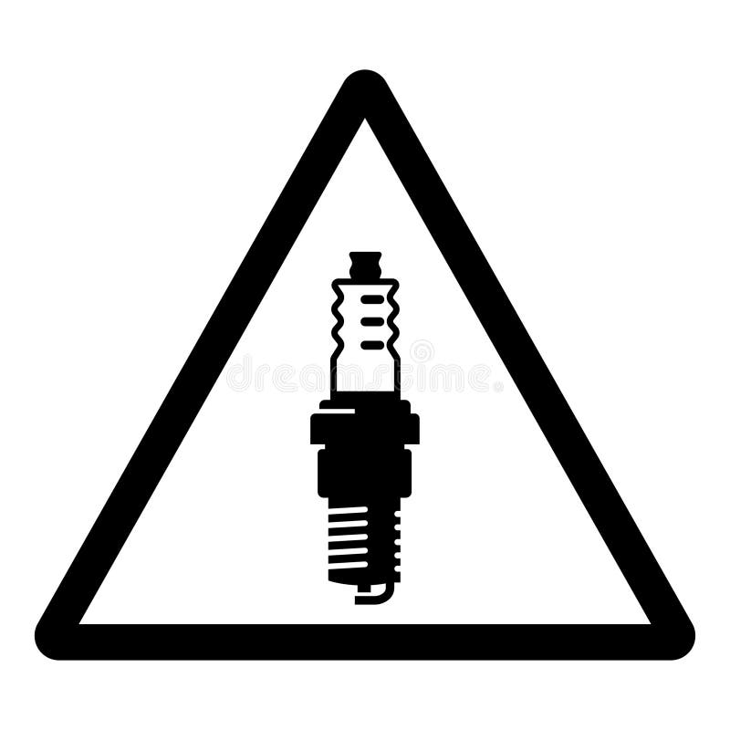 Spark Plug Symbol Sign,Vector Illustration, Isolate on White Background ...